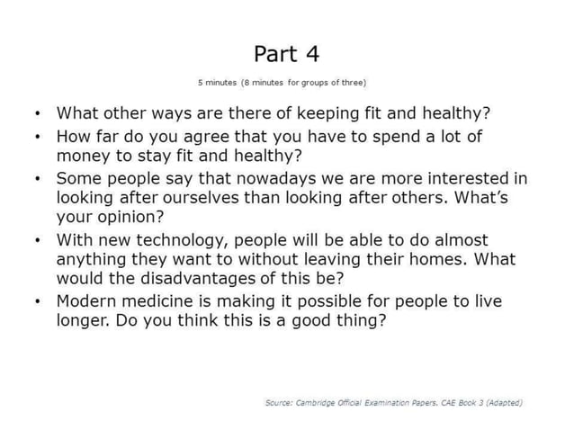 FCE Speaking Part IV | PPTX | Europe Travel | Travel Locations