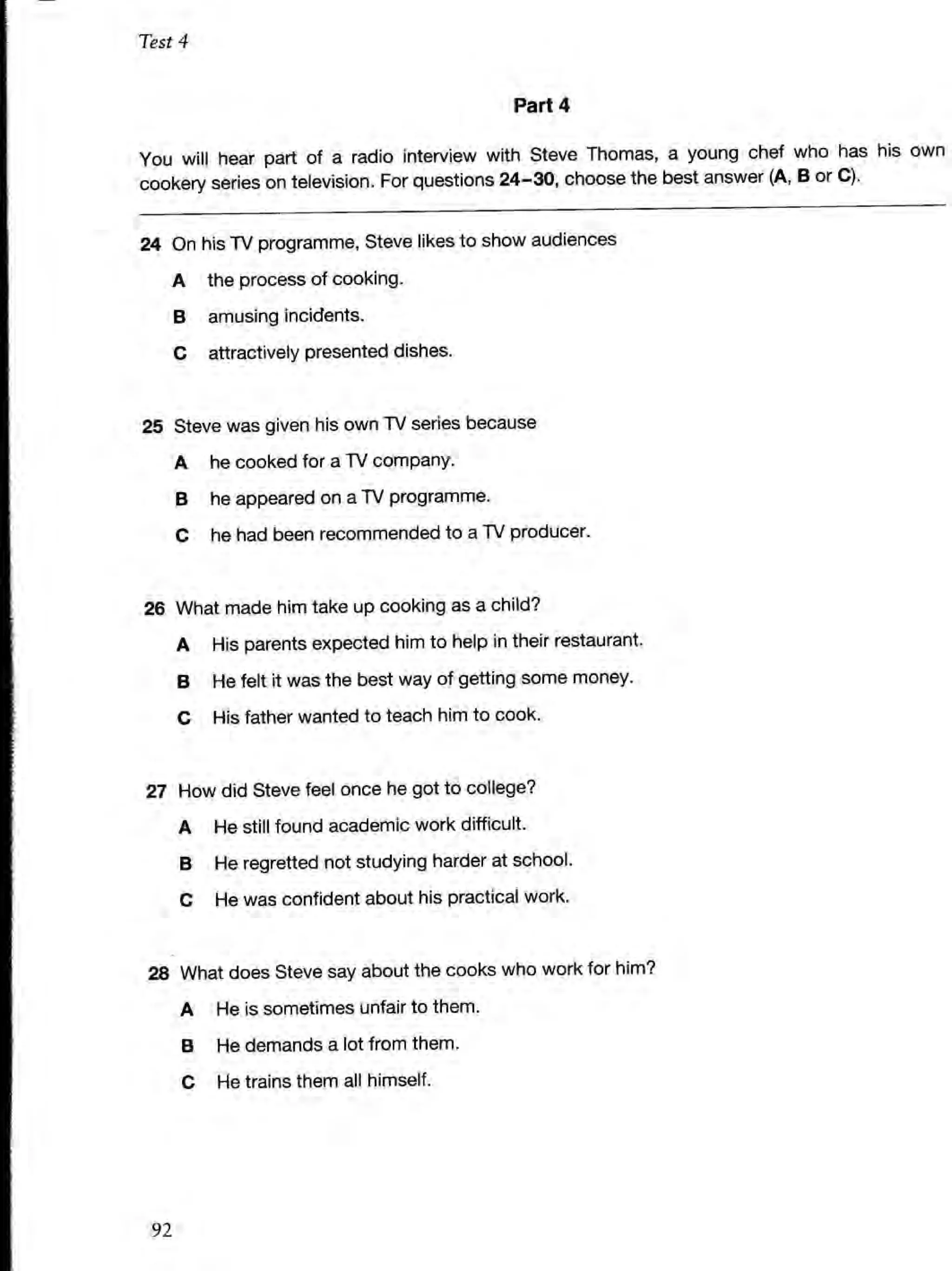 Fce practice test (book 3) | PDF