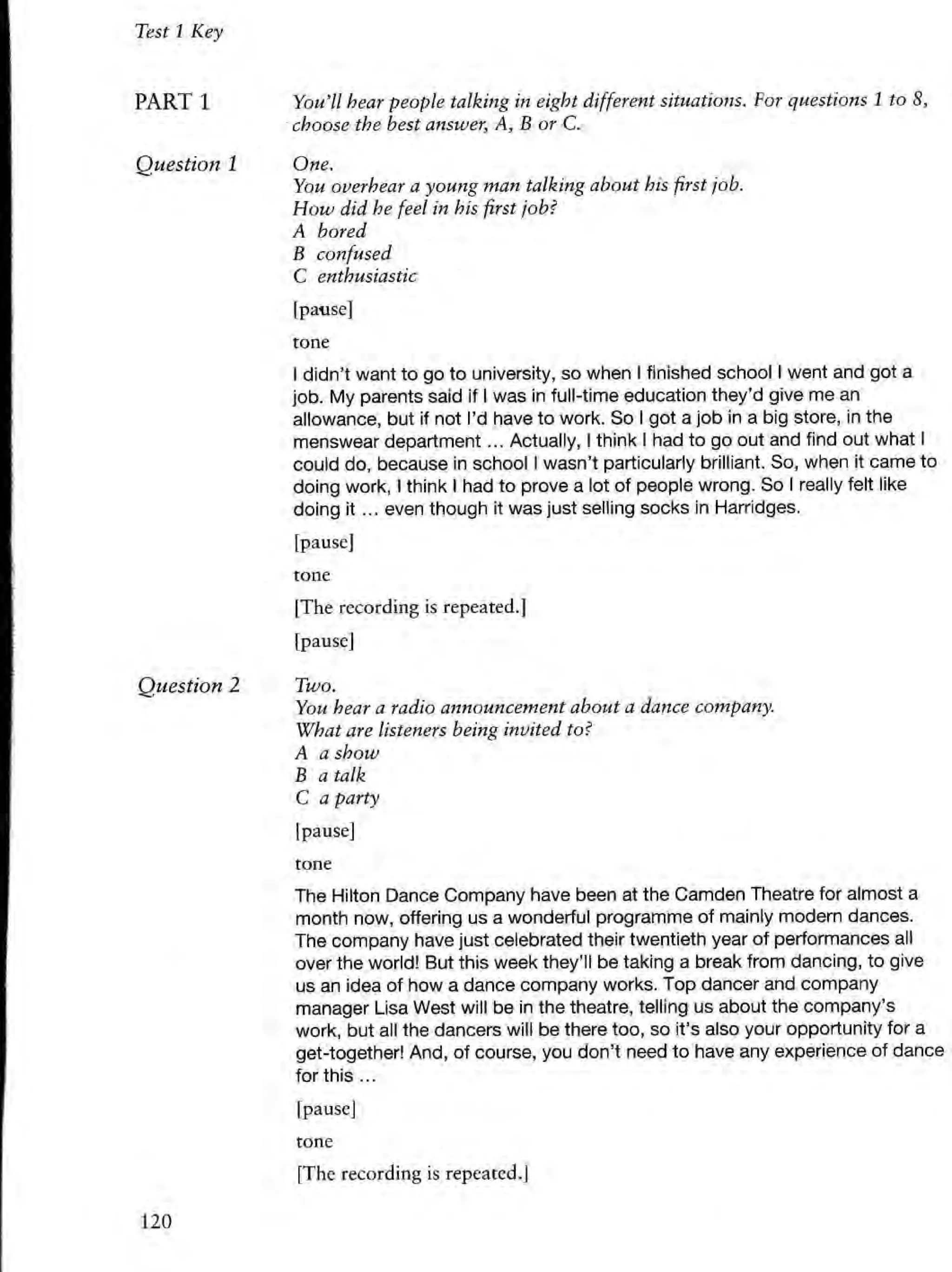 Fce practice test (book 3) | PDF