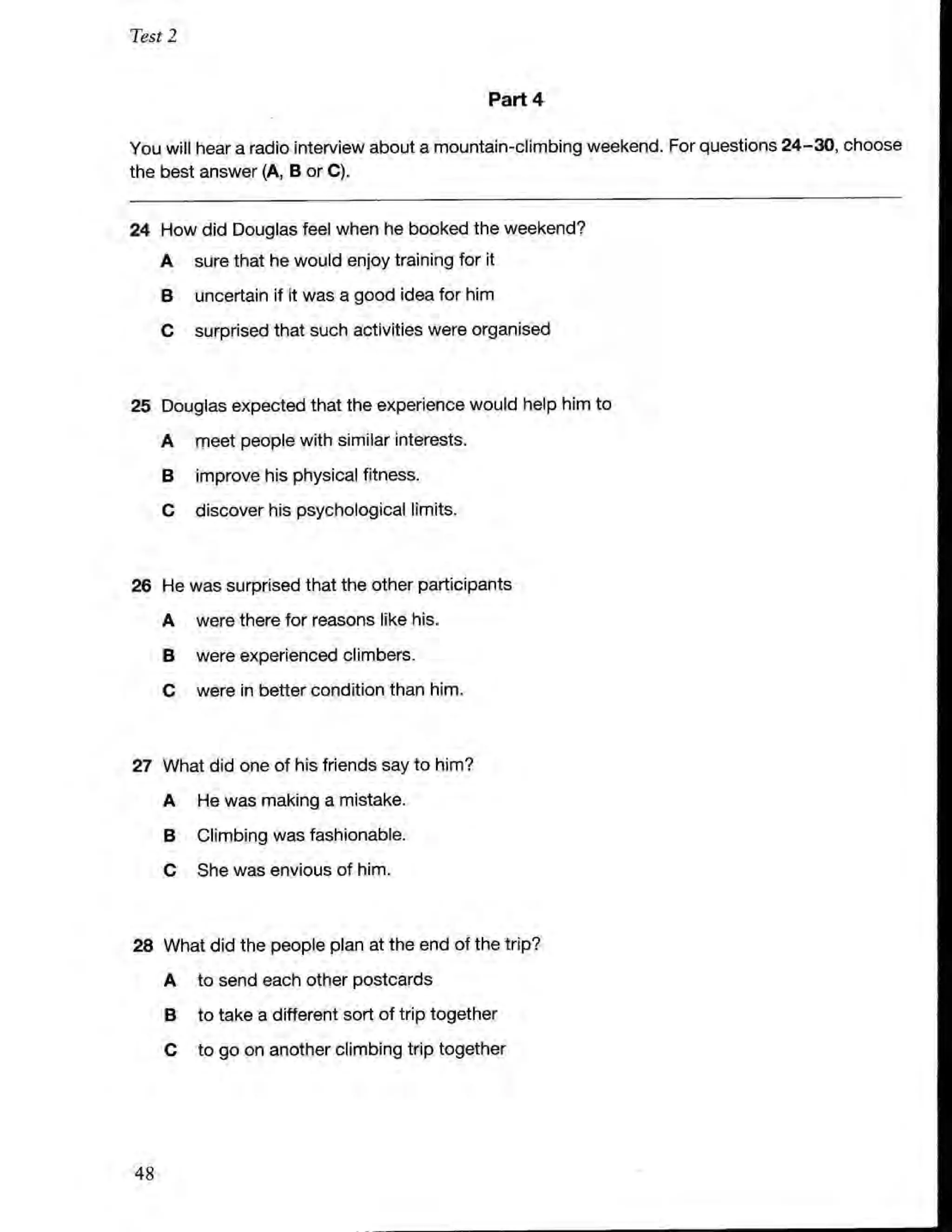 Fce practice test (book 3) | PDF