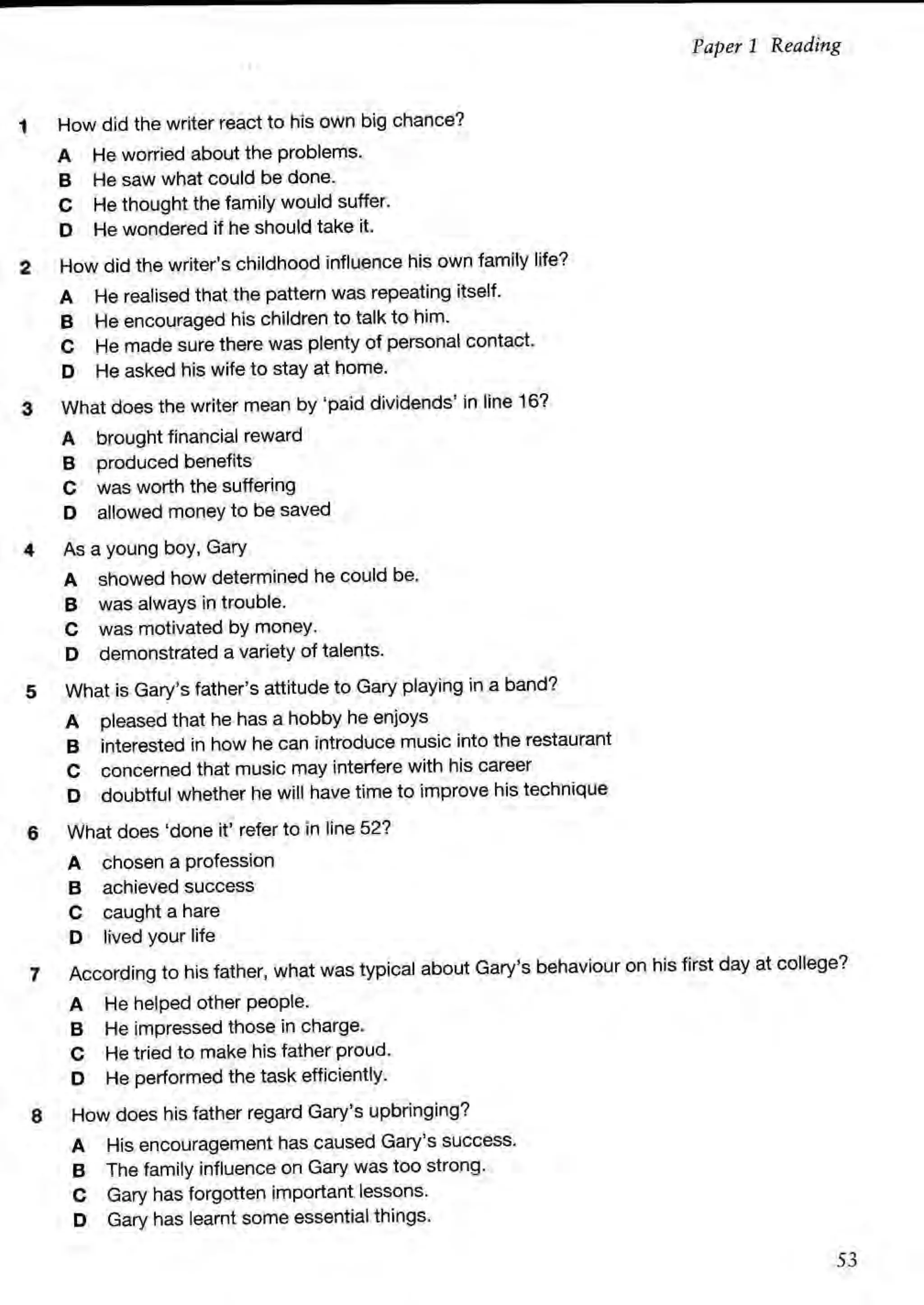 Fce practice test (book 3) | PDF