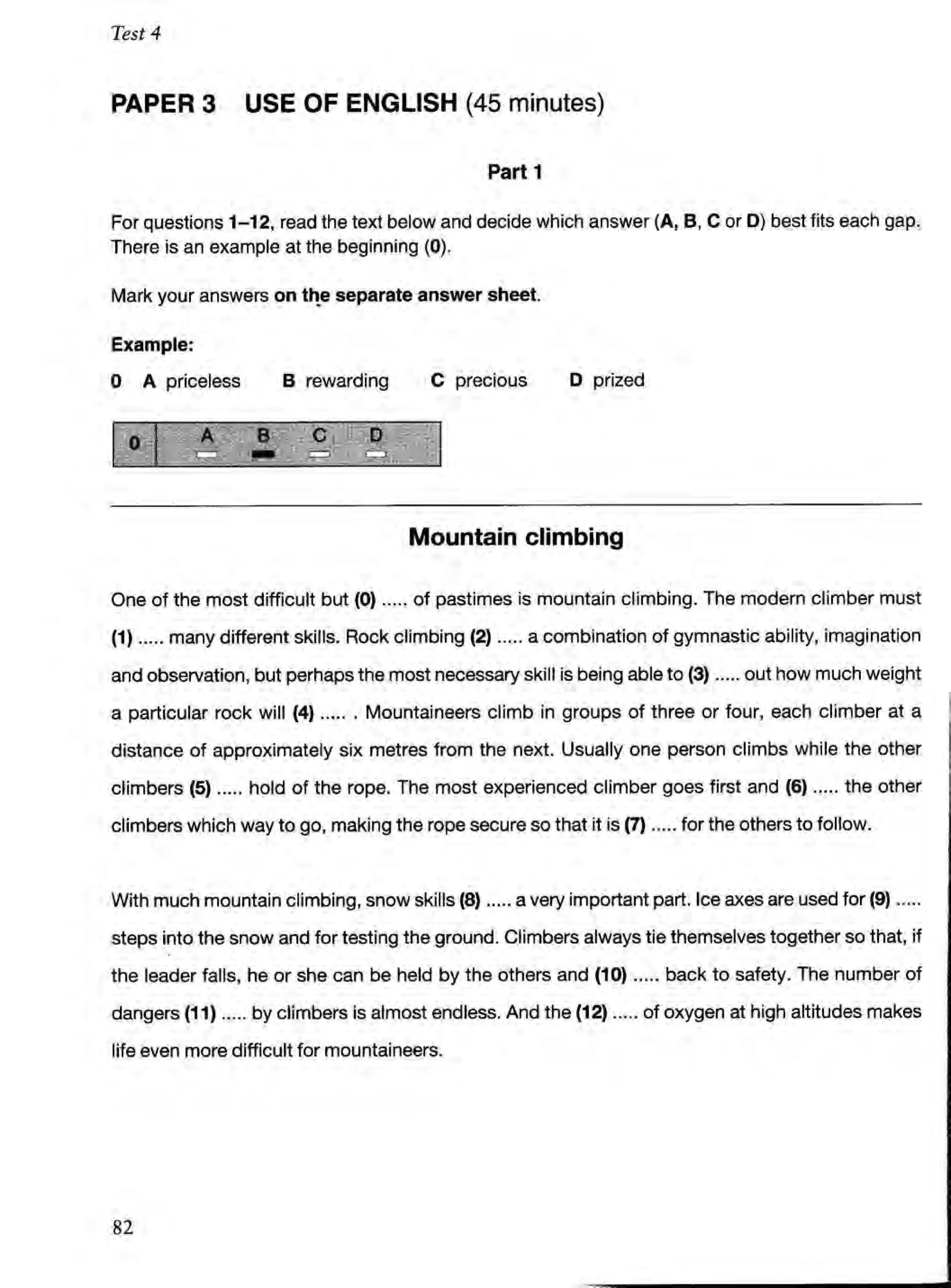 Fce practice test (book 3) | PDF