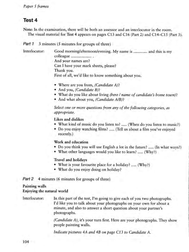 Fce practice test (book 3) | PDF
