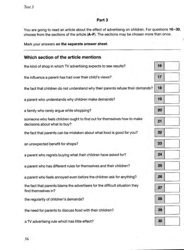 Fce practice test (book 3) | PDF