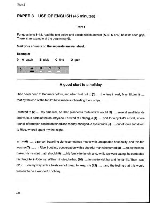 Fce practice test (book 3) | PDF