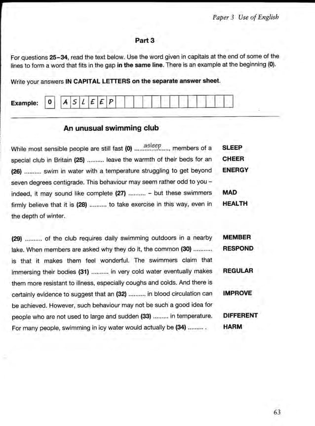 Fce practice test (book 3) | PDF
