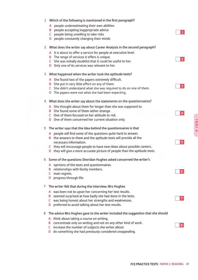 Fce practice tests | PDF