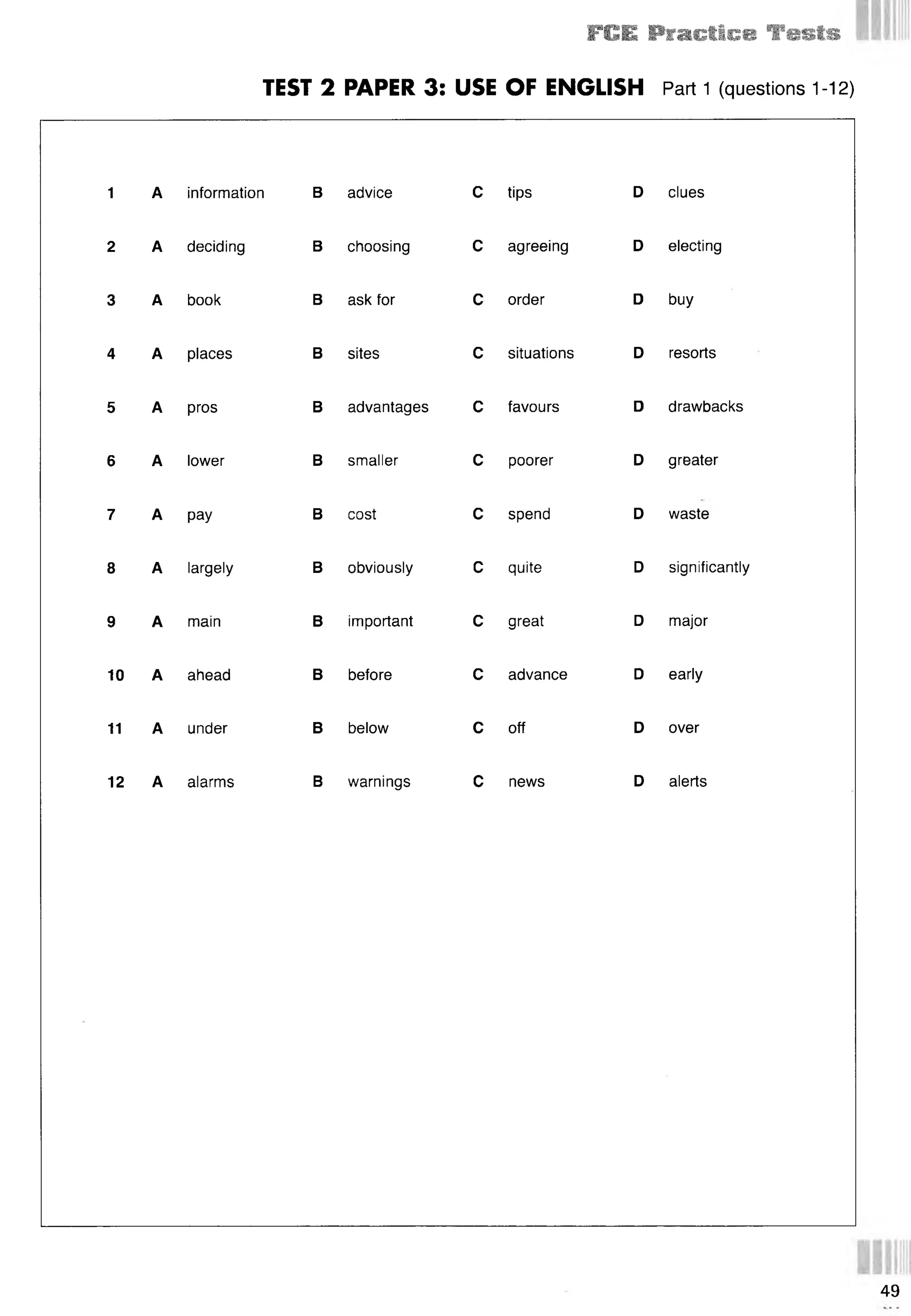 Fce practice tests | PDF