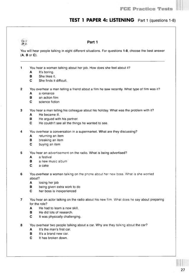 Fce practice tests | PDF