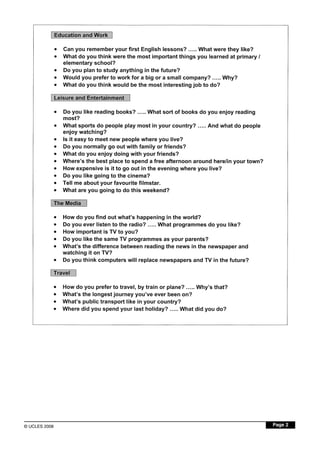 Fce speaking | PDF