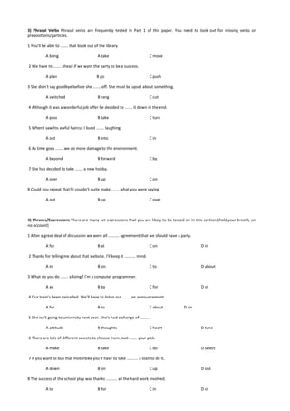 Fce spotlight paper 3 and answer key | PDF