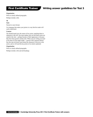 Fce trainer tests | PDF
