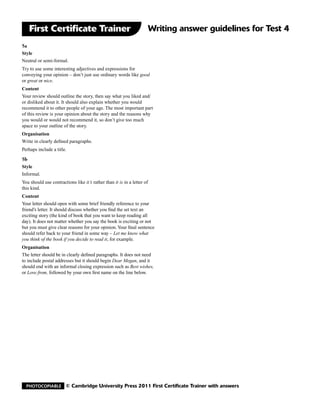 Fce trainer tests | PDF