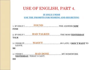 Fce use of english i wish revised 2013 | PPT