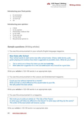 Fce writing | PDF