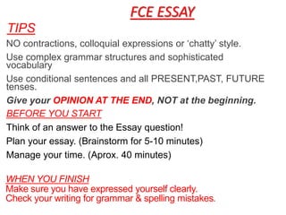 Fce writing paper ppt all papers | PPT