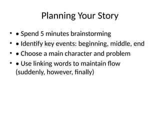Presentation on tips and hints for the FCE writing task - story | PPT