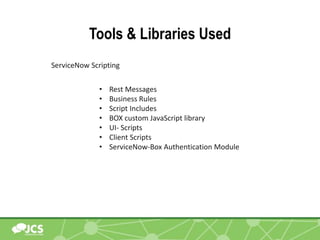 ServiceNow-Box Integration | PPT