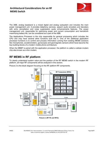 AN002 Architectural Considerations for RF MEMS | PDF