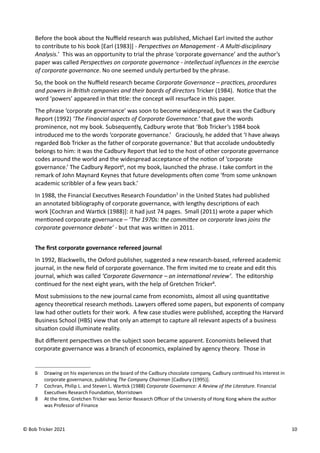 The Future of Corporate Governance - a personal odyssey | PDF ...