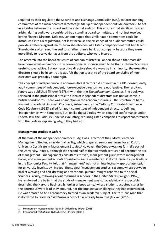 The Future of Corporate Governance - a personal odyssey | PDF ...