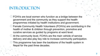 Female Community Health Volunteers (FCHVs) | PDF