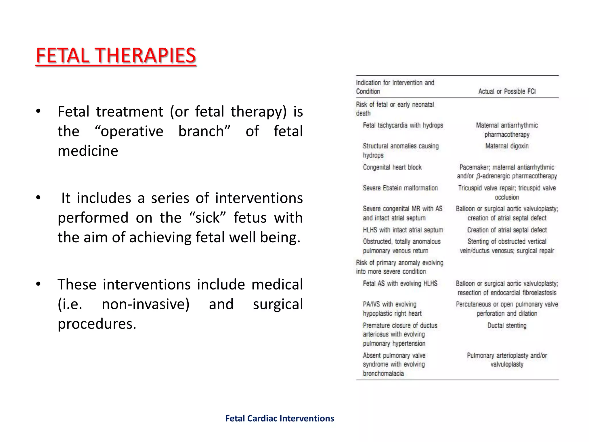 Fetal Cardiac Interventions | PPTX