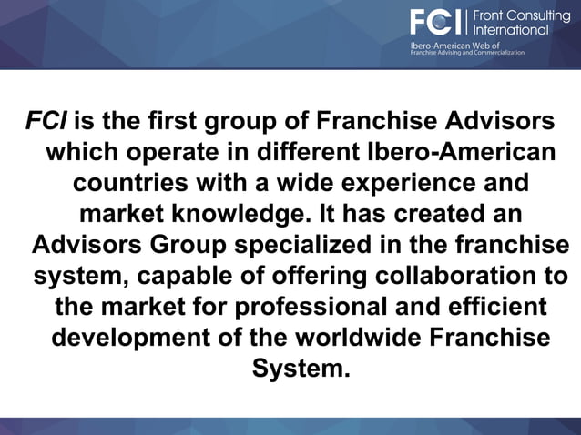 FCI 2015 english presentation | PPT