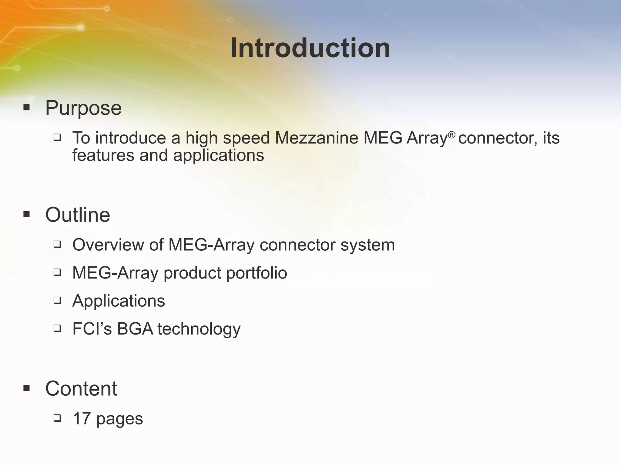 MEG-Array® Connector System | PPT