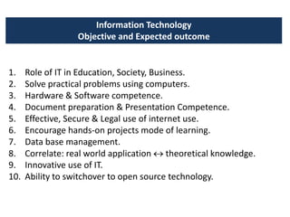 Foundation Course: Information Technology_ UNIT -1 | PPTX