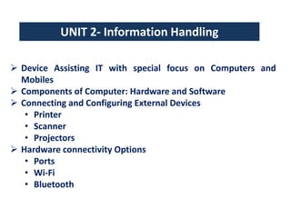 Foundation Course: Information Technology UNIT 2 | PPT
