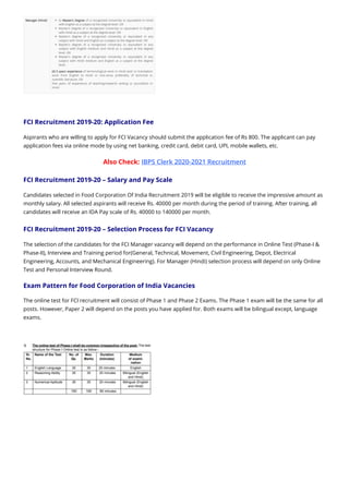 Fci recruitment | PDF