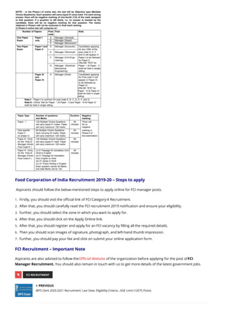 Fci recruitment | PDF