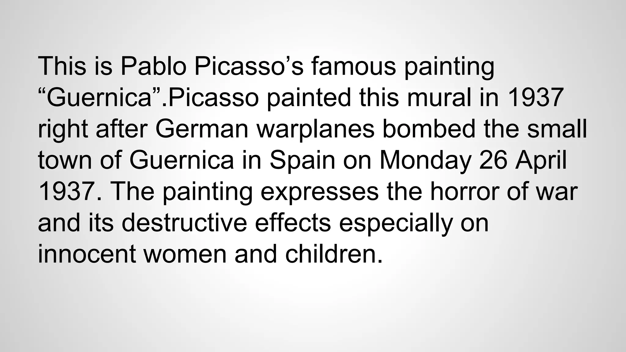 Pablo picasso's guernica | PPTX