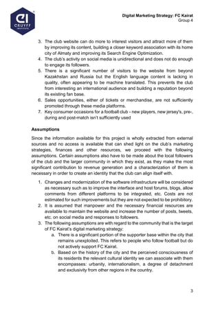 FC Kairat Digital Media Plan Group 4 Final | PDF