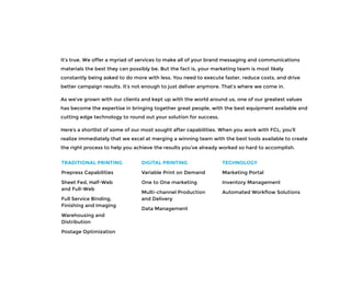 FCL Graphics, Printing That Leads To Better Marketing | PPT