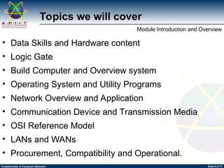 Fundamentals of Computer Networks (Module_Introduction) | PPT