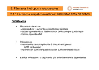 farmacos cardiovasculares mas comunes en uci | PPTX