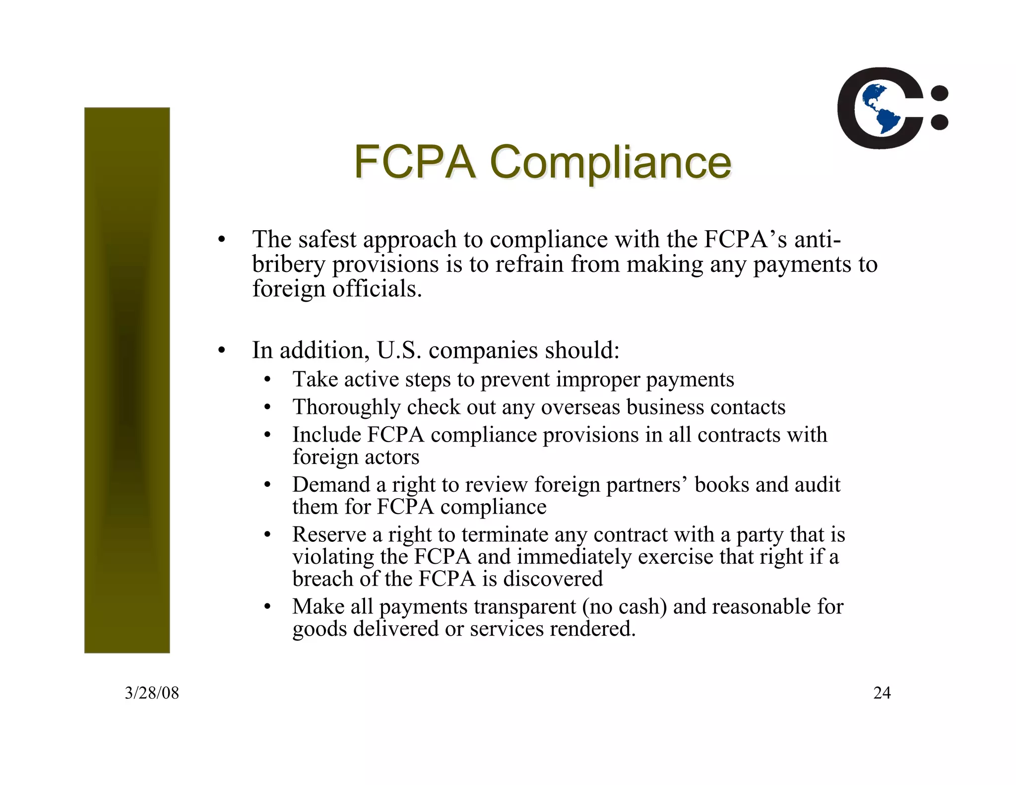 FCPA Overview | PDF