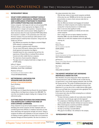 FCPA Agenda September 2009 | PDF