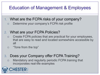 Creating an FCPA Program | PPTX