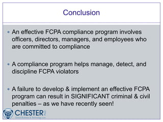 Creating an FCPA Program | PPTX
