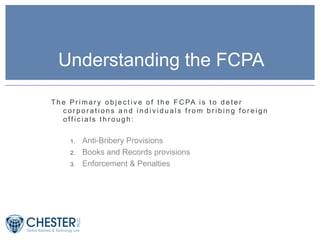 Creating an FCPA Program | PPTX