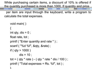 Fcp chapter 2 upto_if_else (2) | PPT | Programming Languages | Computing