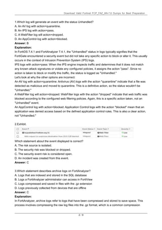 FCP_FAZ_AN-7.6 NSE 5 - FortiAnalyzer 7.6 Analyst PDF Dumps | PDF