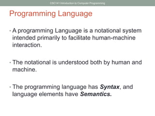 Programming Language | PPT