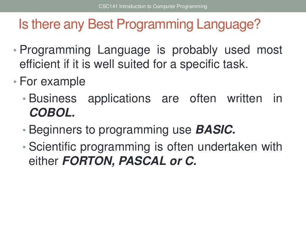 Programming Language
