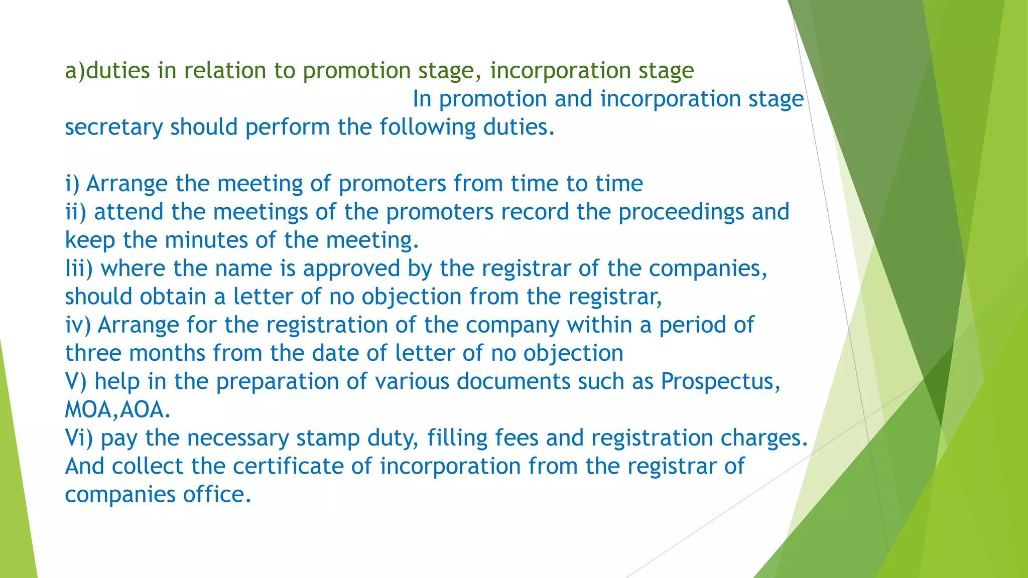 Duties of company secretary | PPTX