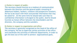 Duties of company secretary | PPTX