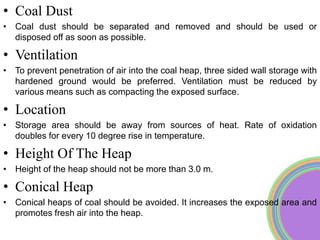 Coal Oxidation And Losses | PPTX